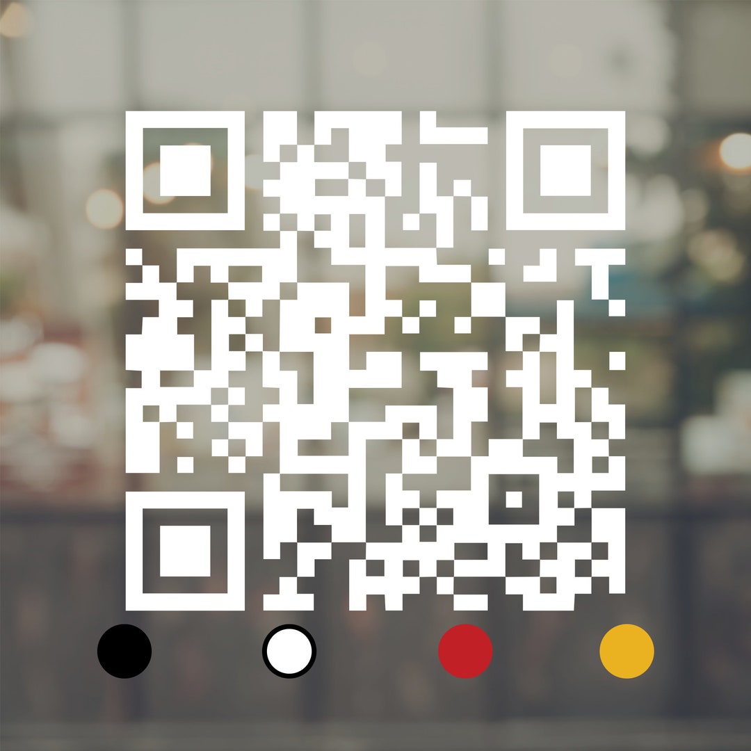 Custom QR Code Website URL Sticker for Business, Car, Glass, Wall Vinyl ...