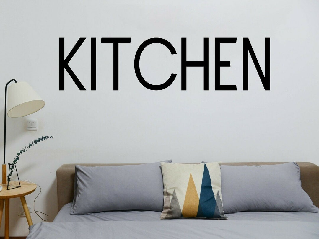 Kitchen Print Vinyl Sign Decal & Sticker for Car Home Decor Wall Art ...