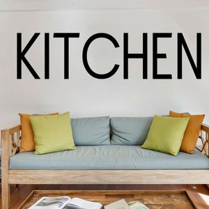 Kitchen Print Vinyl Sign Decal & Sticker for Car Home Decor Wall Art ...