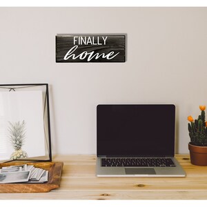 Finally Home Handmade Minimalist Black, Gray, White Wood Sign Home Art ...
