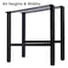 2x U Shaped Legs of Square Tubed Metal Table Legs (10" - 35" ) - Matte ...