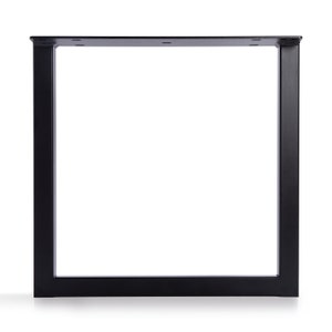 2x U Shaped Legs of Square Tubed Metal Table Legs (10" - 35" ) - Matte ...