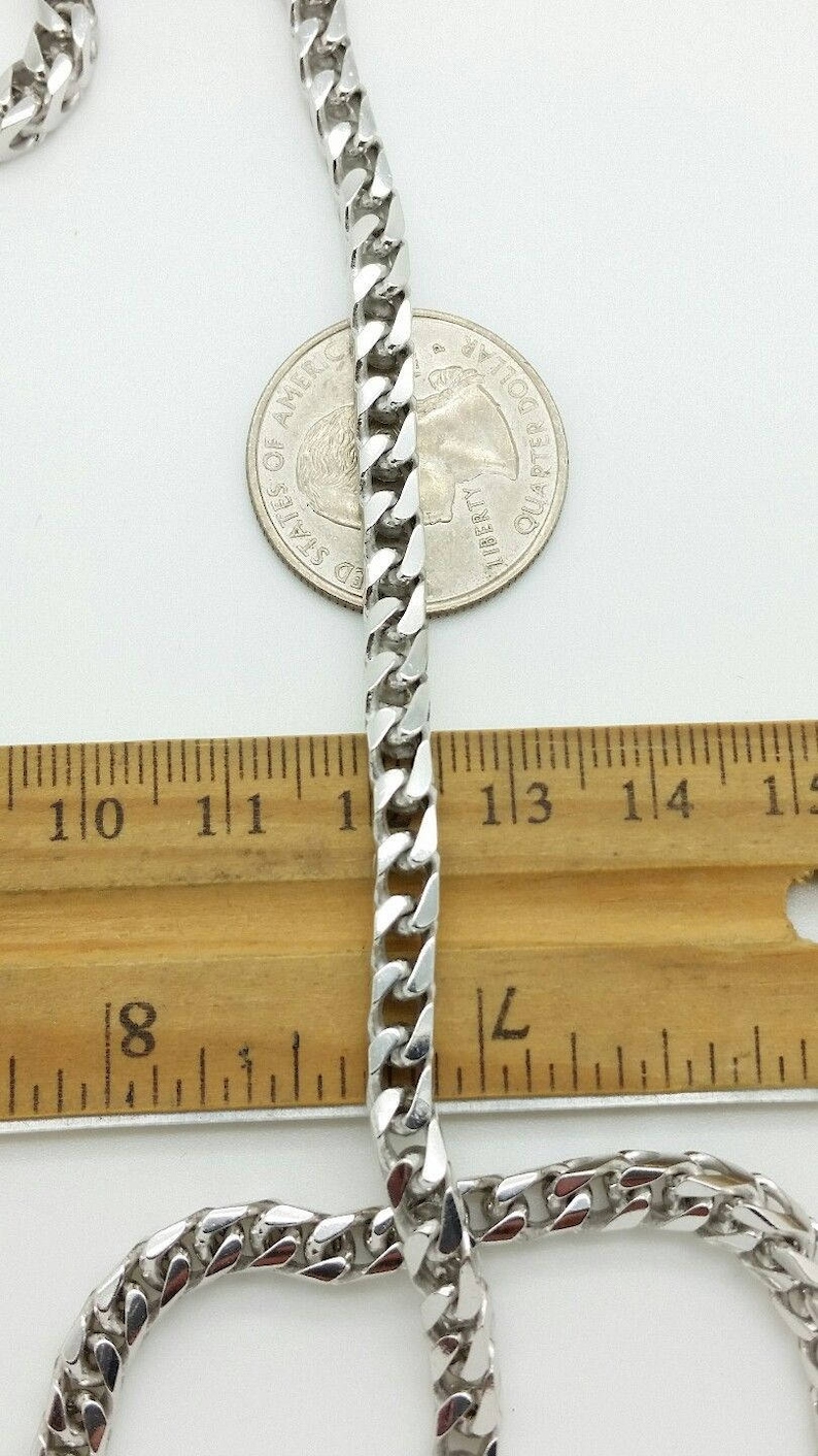 925 Sterling Silver Italian Square Box Franco Link Chain - Etsy