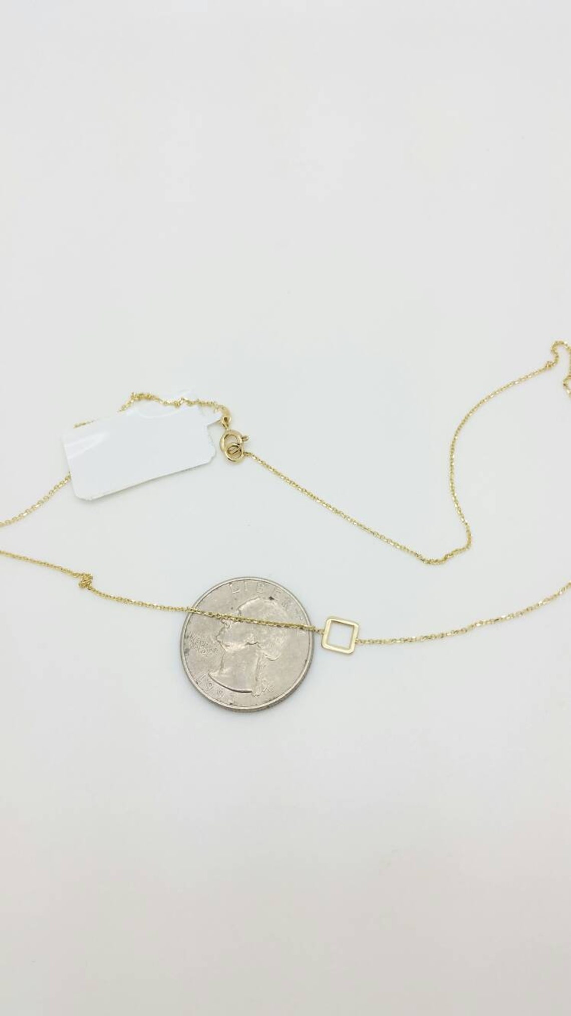 14k Solid Yellow Gold Square Geometric Shaped Studs and - Etsy