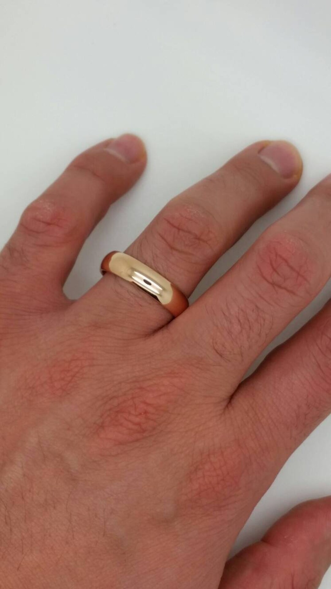 14k Solid Rose Yellow White Gold Wedding Engagement Band Ring 6mm/plain ...