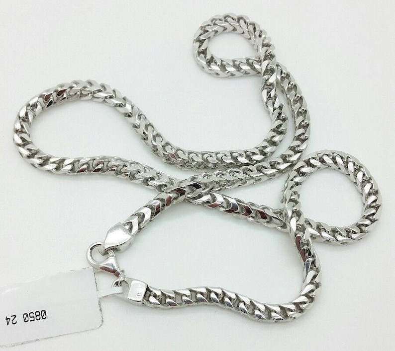 925 Sterling Silver Italian Square Box Franco Link Chain - Etsy