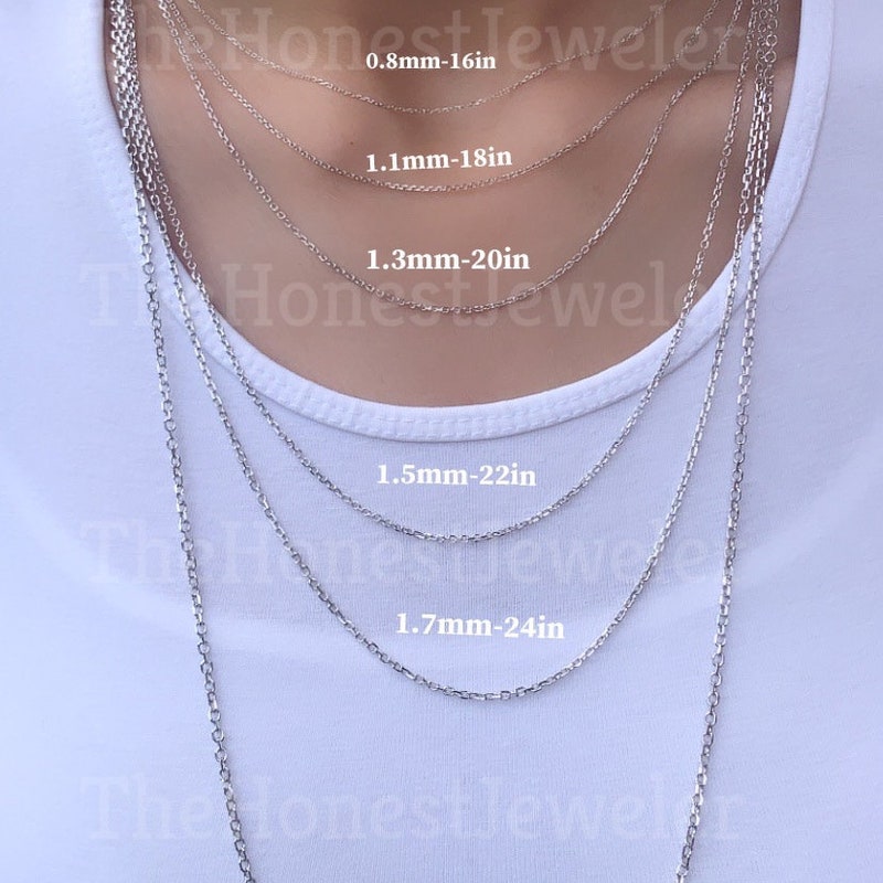 White Gold Necklace - Etsy