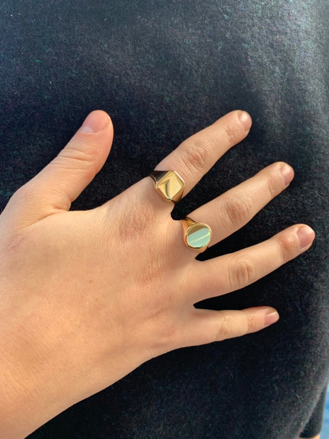 14k Gold Oval RingSignet RingPersonalized RingCustom | Etsy