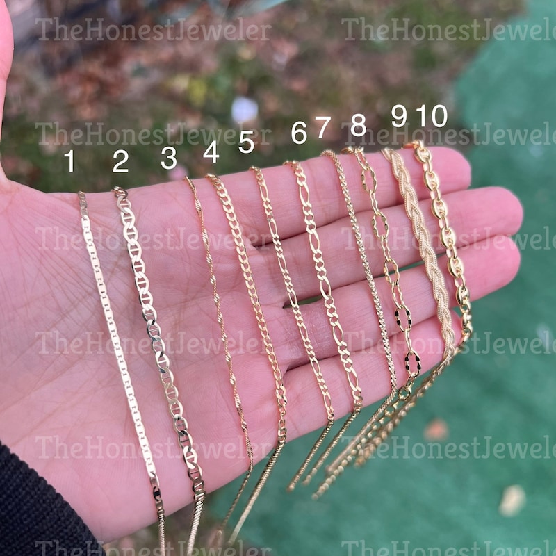 Solid Gold 14kt Anklet - Etsy