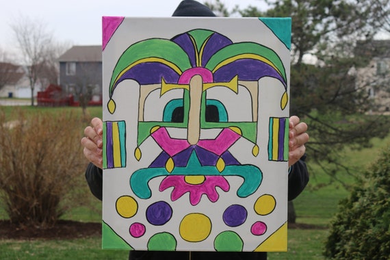 Wacky Jester Painting - Etsy