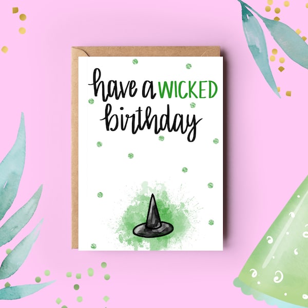 Wicked Birthday Card - Etsy UK