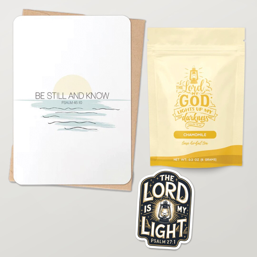 Christian Tea Gift Set – Be Still and Know With Psalm 46 and Psalm 27 ...