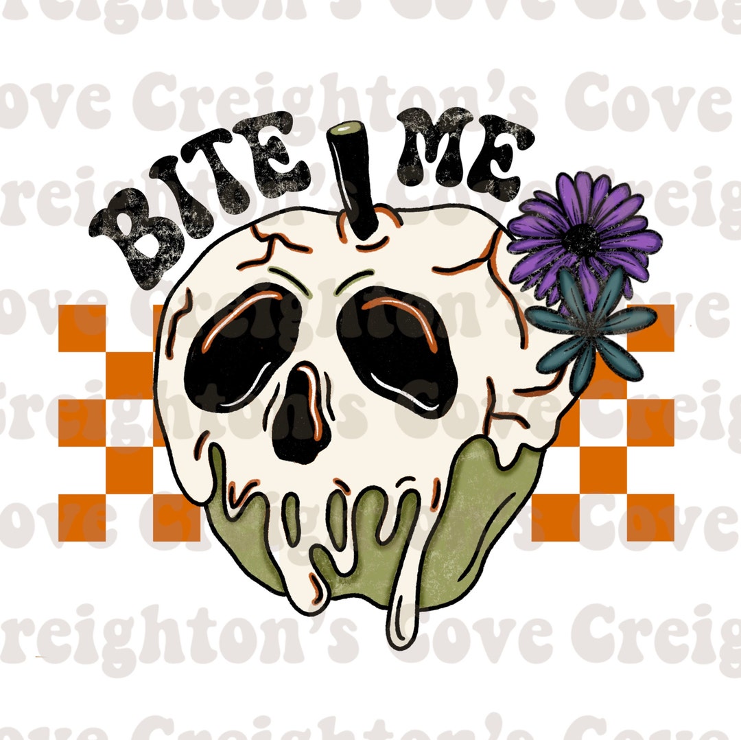 Candy Apple Skeleton PNG, Halloween Sublimation Digital Design, Retro ...