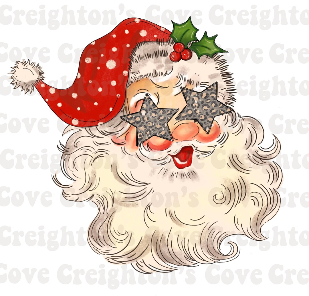 Star Retro Santa PNG, Christmas Sublimation Designs, Designs Downloads ...