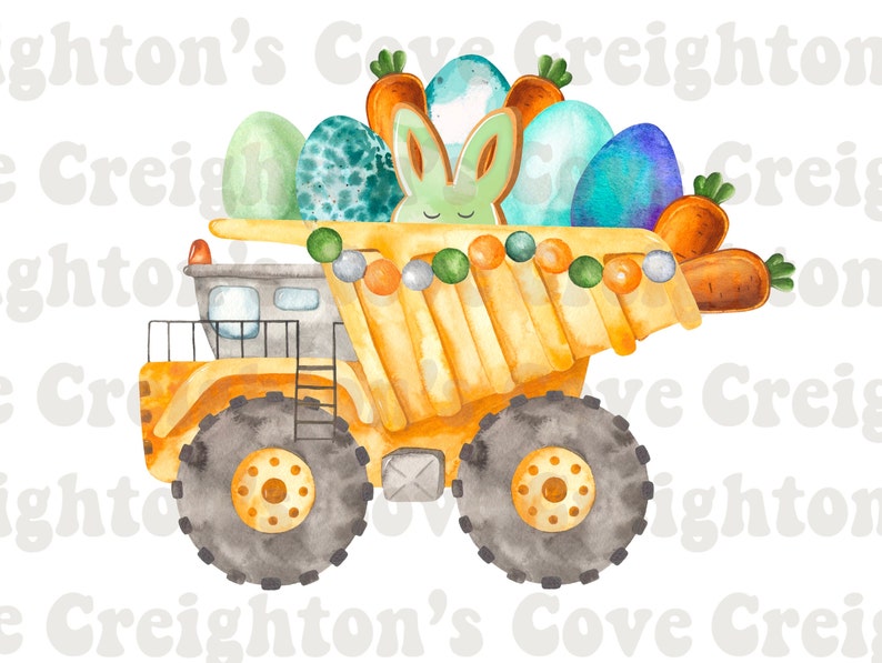 Easter Day Dump Truck Digital Download Kids Easter PNG Boys - Etsy