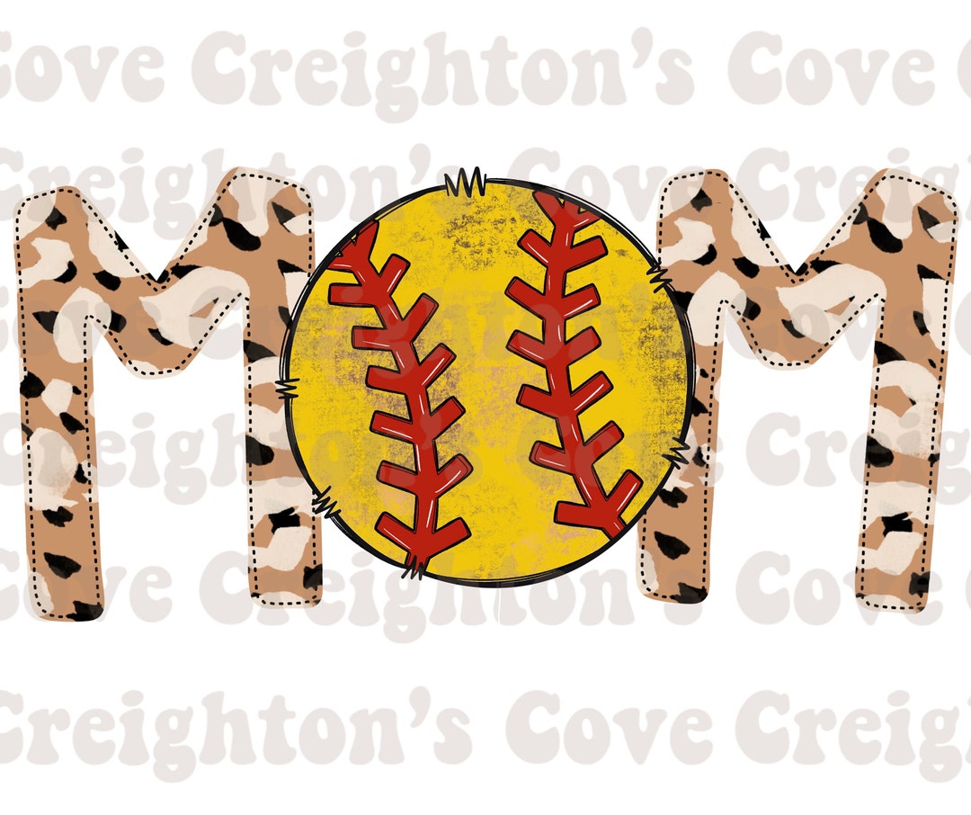 Softball Mom PNG | Softball Cheetah | Softball Doodle Font | Softball ...