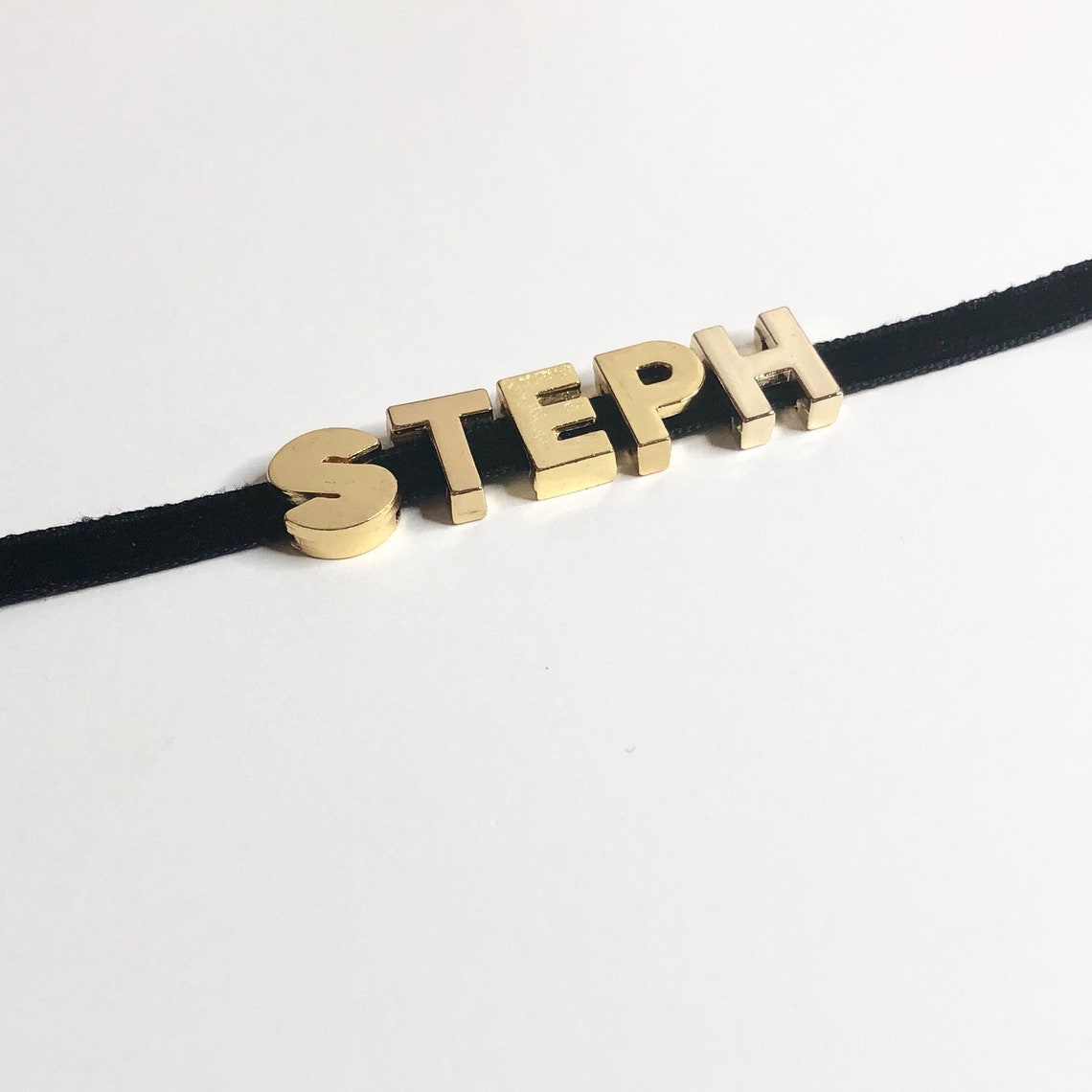 STEPH Name Choker Necklace or Personalized Name - Customizable Choker ...
