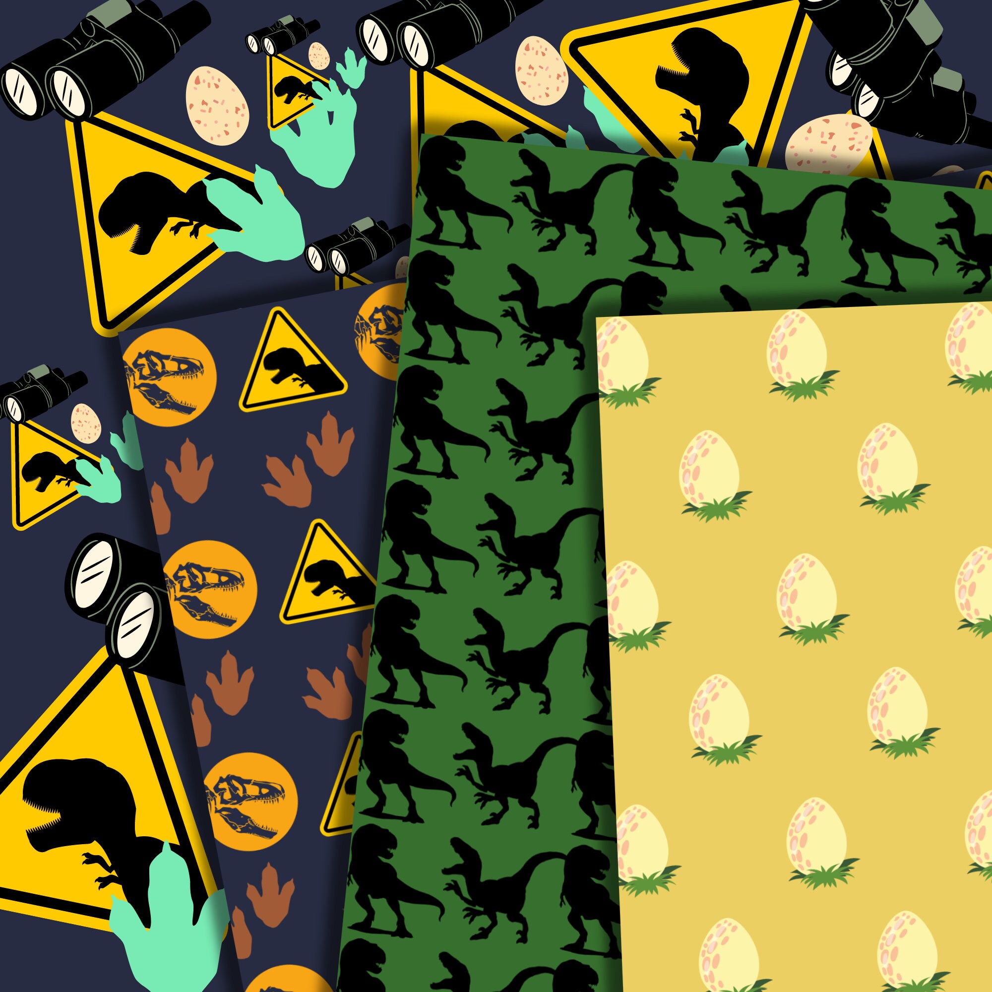 Dinosaurs Digital Paper Pack, Scrapbook Papers, Dinosaurs Wallpaper ...