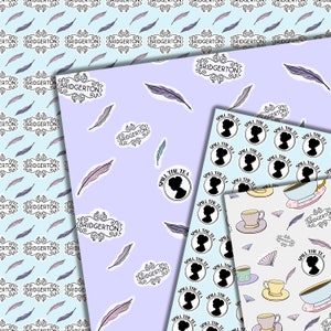 Bridgerton Digital Paper, Bridgerton Series, TV Show Patterns ...