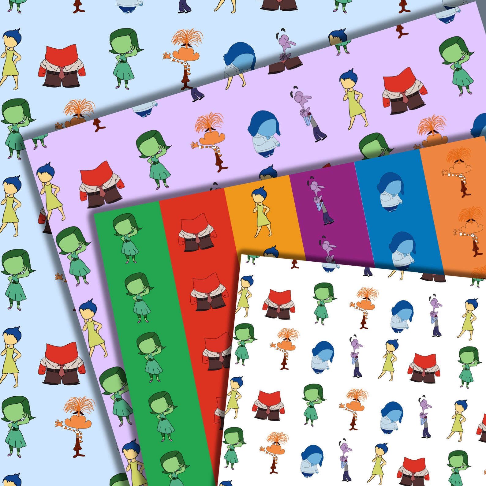 Inside Out Paper Pack, Inside Out Papers, Inside Out Movie Wallpaper ...