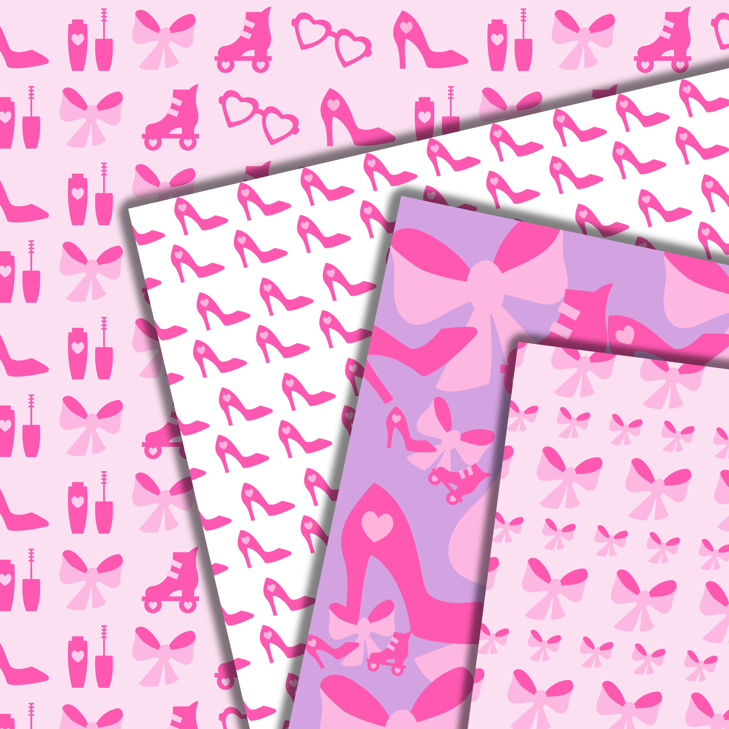 Doll Digital Paper Pack, Scrapbook Papers, Doll Wallpaper, Doll Barbie ...