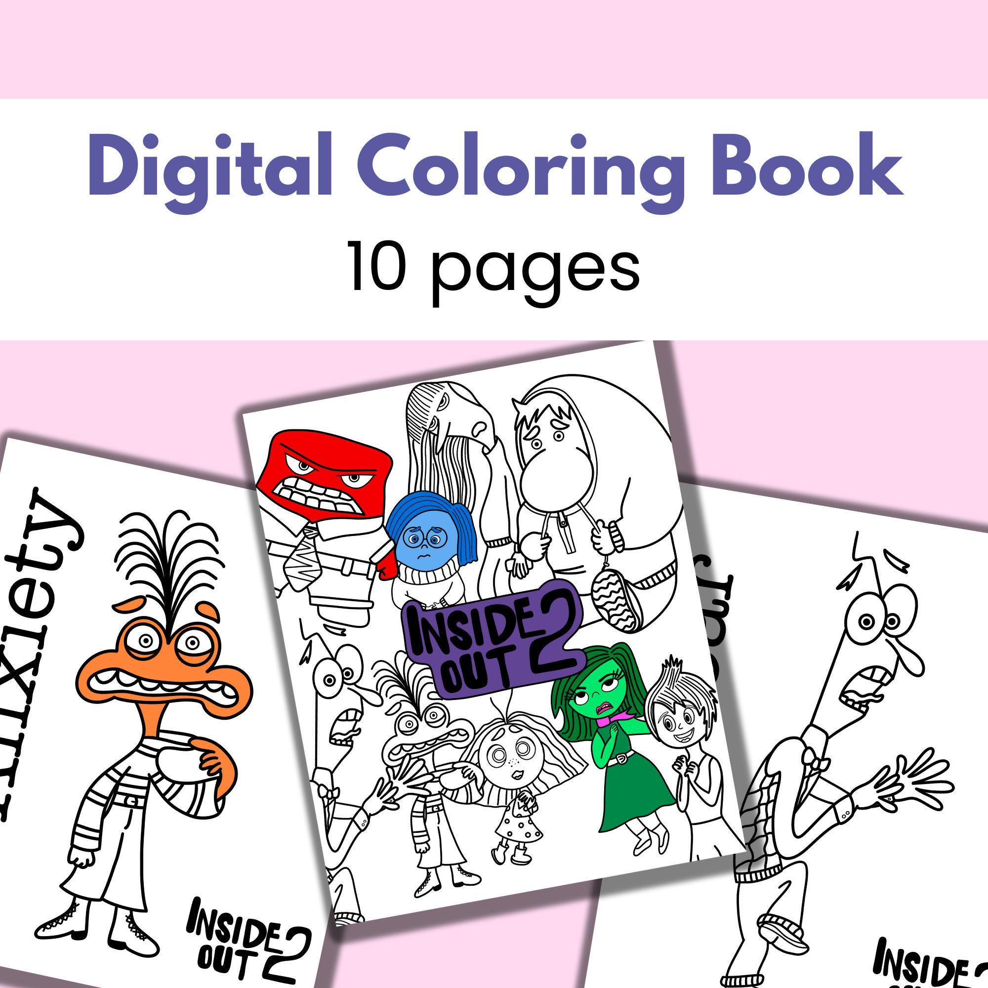 Inside Out 2 Digital Coloring Book, Procreate, Instant Download, Inside ...