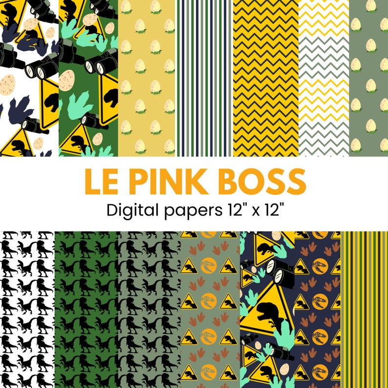 Dinosaurs Digital Paper Pack, Scrapbook Papers, Dinosaurs Wallpaper ...