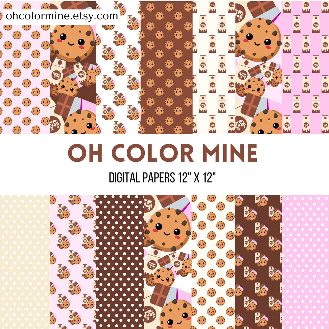 Cookies Digital Paper Pack Scrapbook Papers Cookies - Etsy