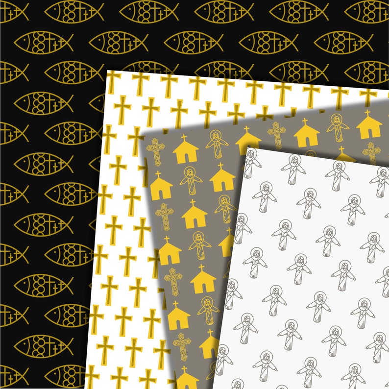 God Digital Paper Pack, Scrapbook Papers,god Church Wallpaper, God ...