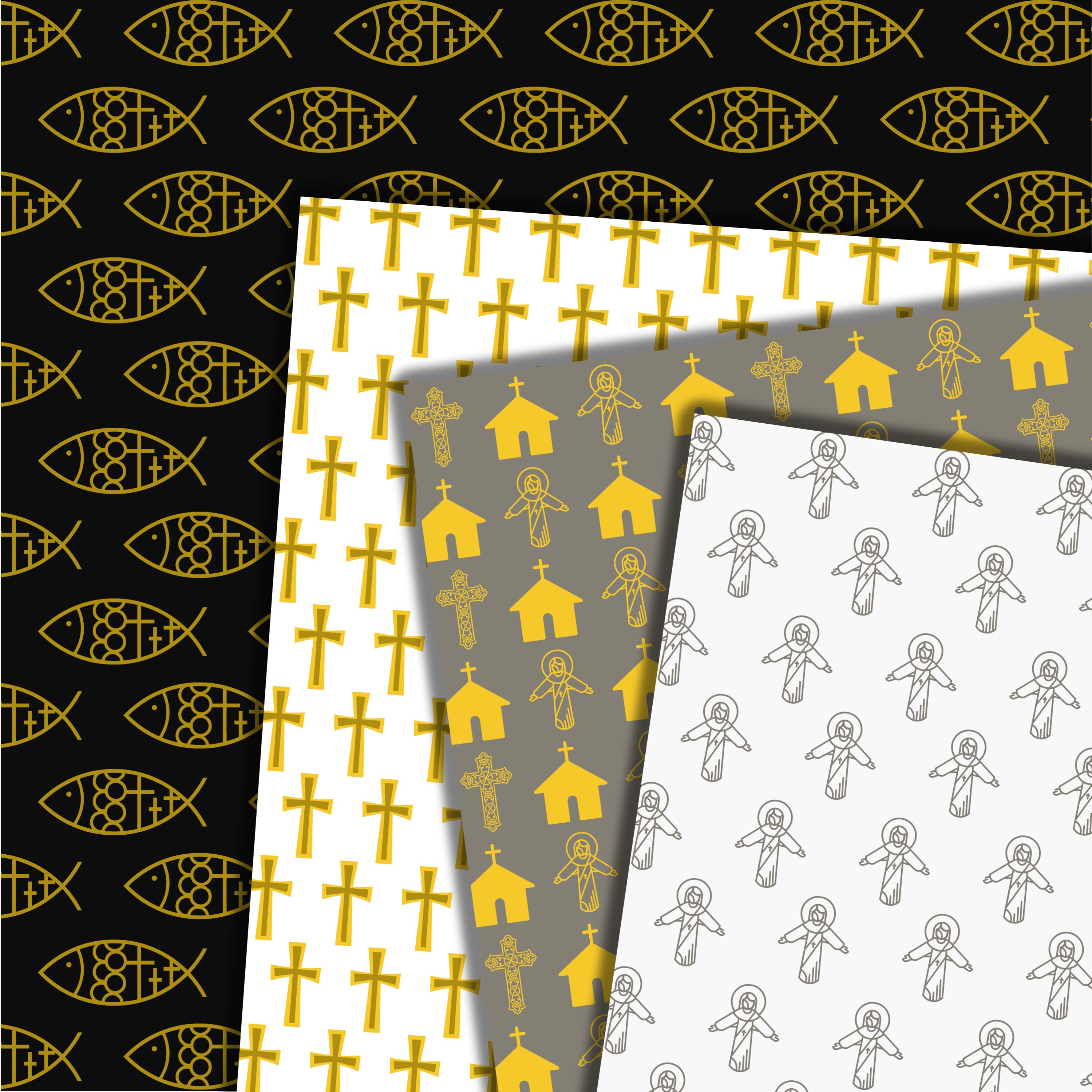 God Digital Paper Pack, Scrapbook Papers,god Church Wallpaper, God ...