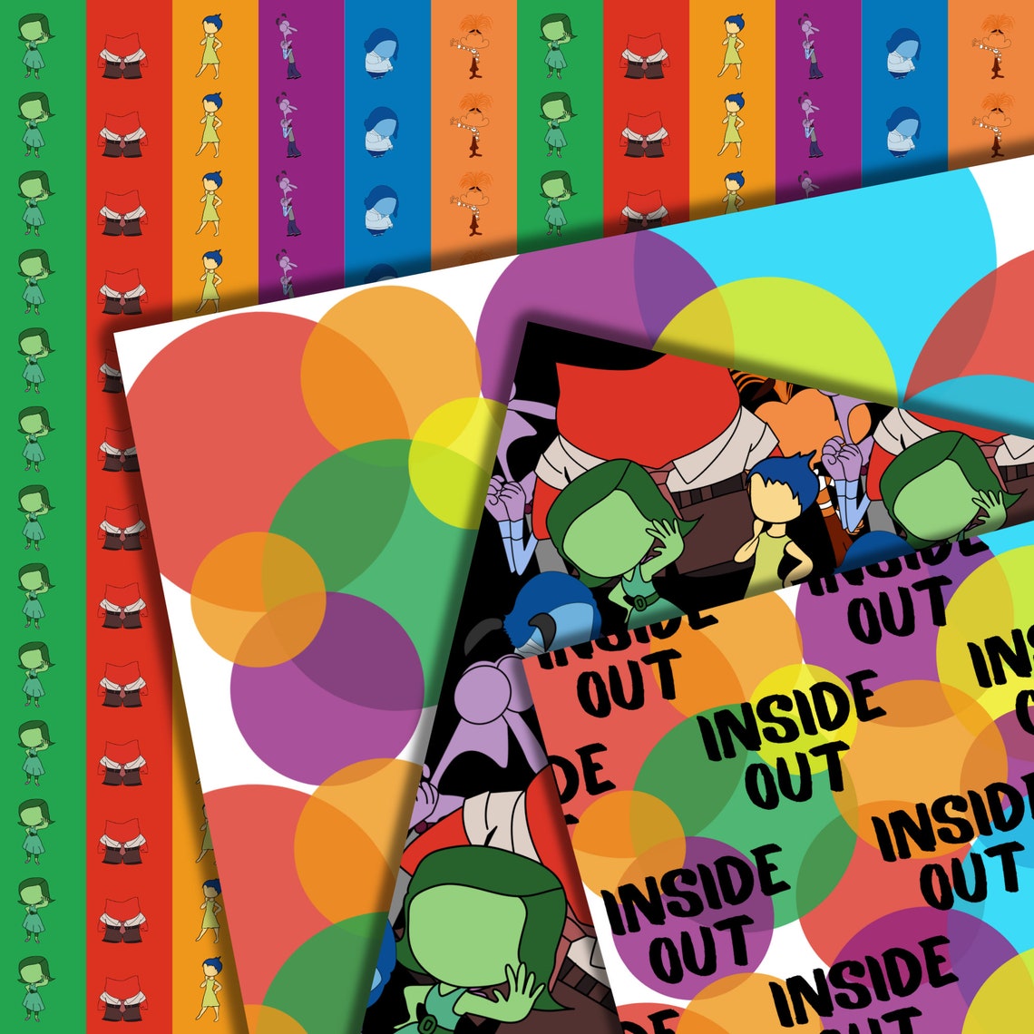 Inside Out Paper Pack, Inside Out Papers, Inside Out Movie Wallpaper ...