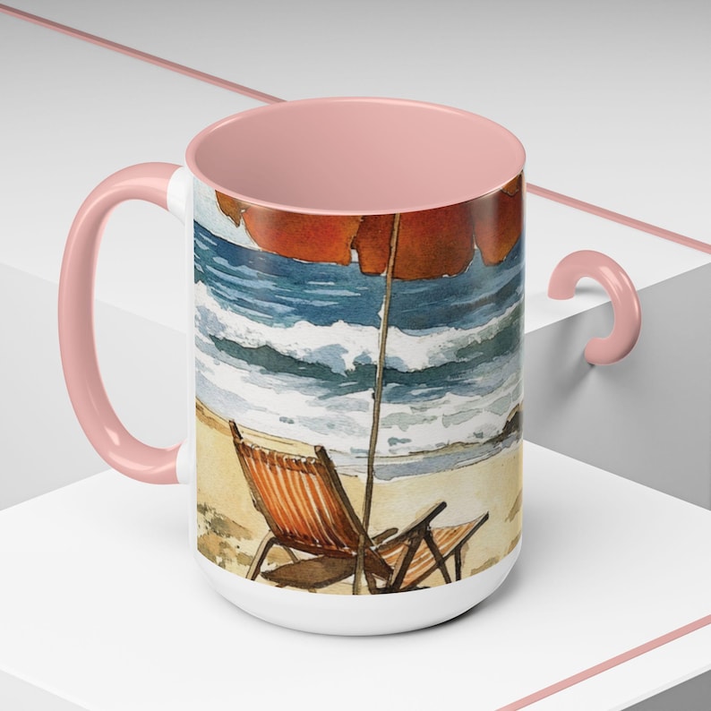 Personalized Beach Bum Mug, Custom Name Coffee Cup, Tropical Vacation ...