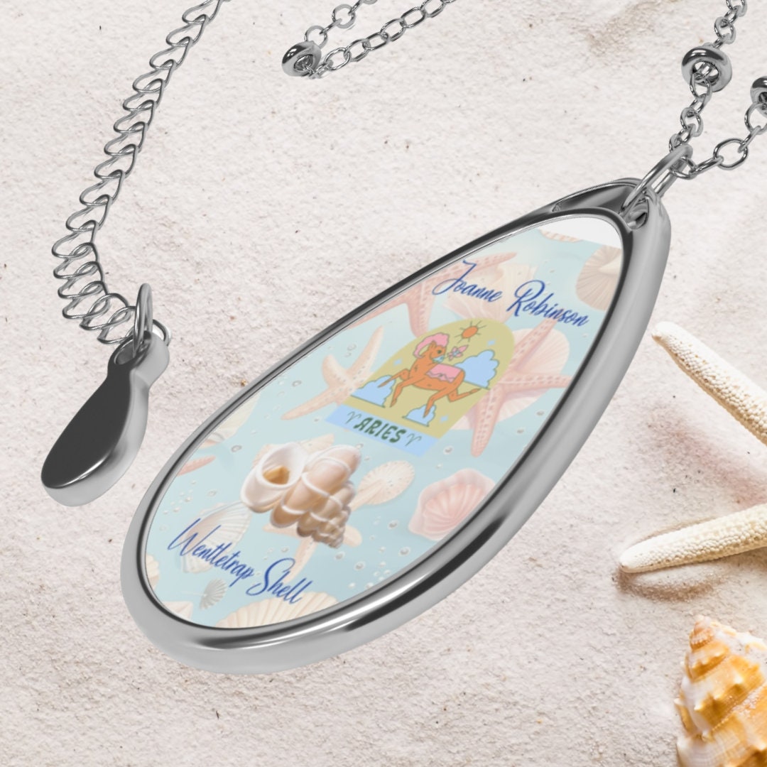 Personalized Birth Seashell Necklace: Astrological Symbol, Birth Stone ...