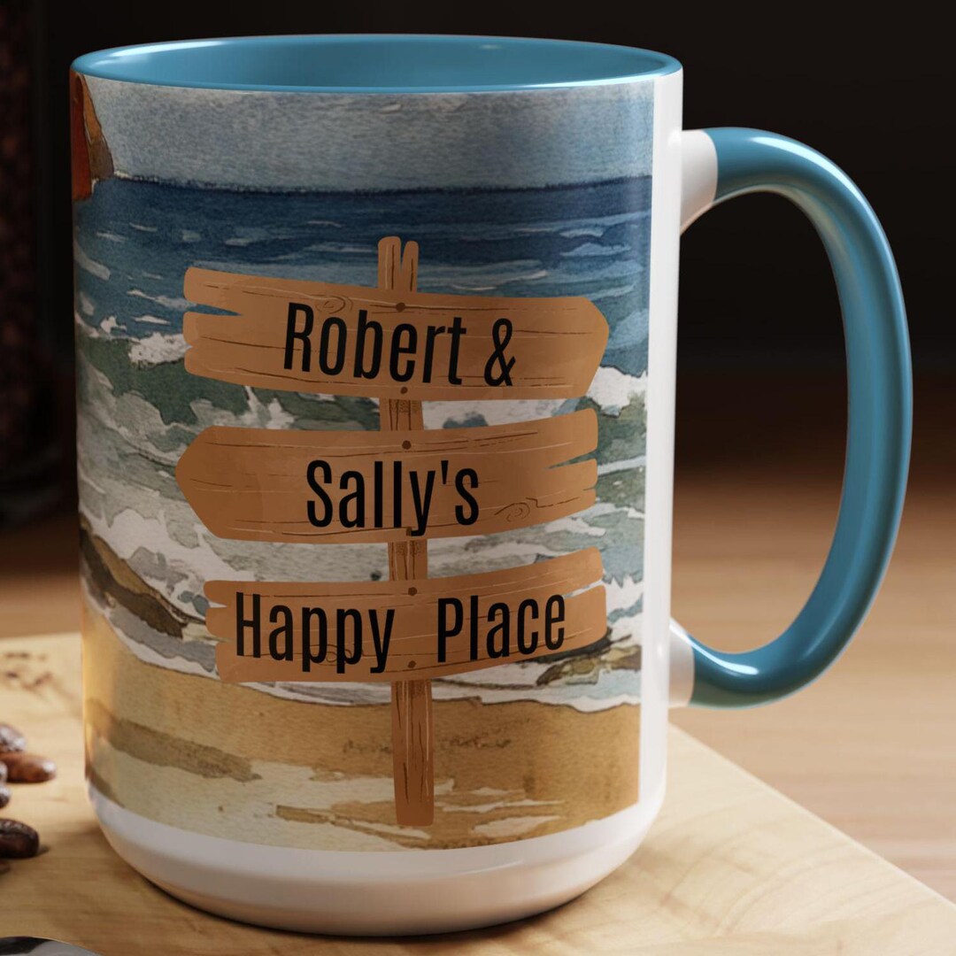 Personalized Beach Bum Mug: Tropical Vacation Coffee Cup - Etsy