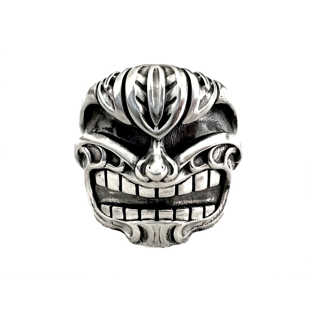 Tiki Ring: Handcrafted Sterling Silver Ring - Etsy