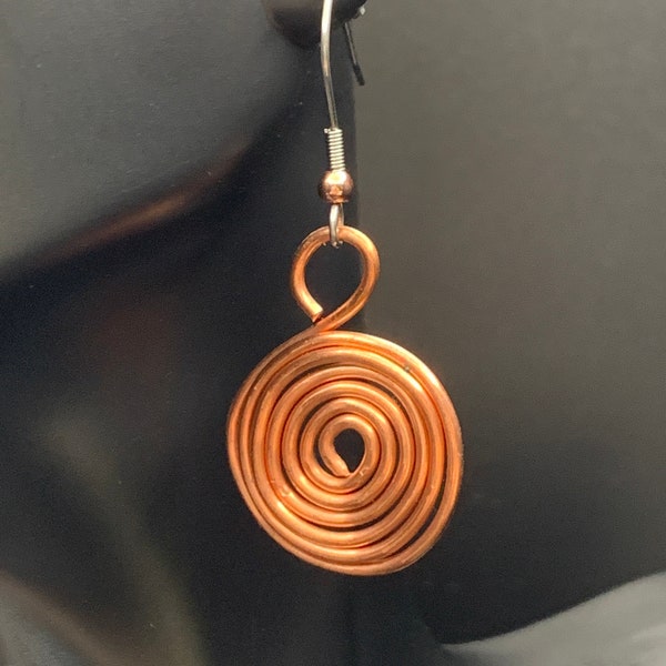 Copper Wire Earrings - Etsy