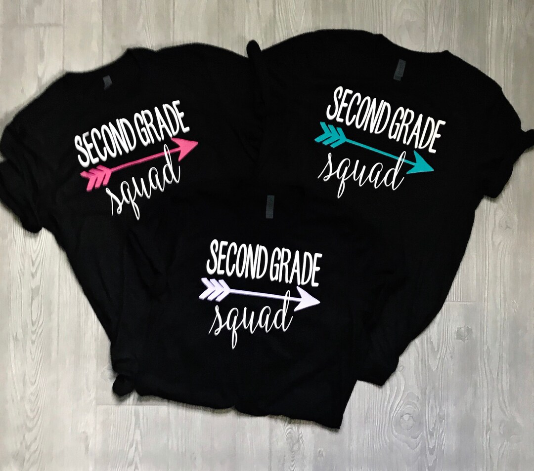 Second Grade Squad - Teacher Shirt - Teacher Team Shirts - Teacher ...