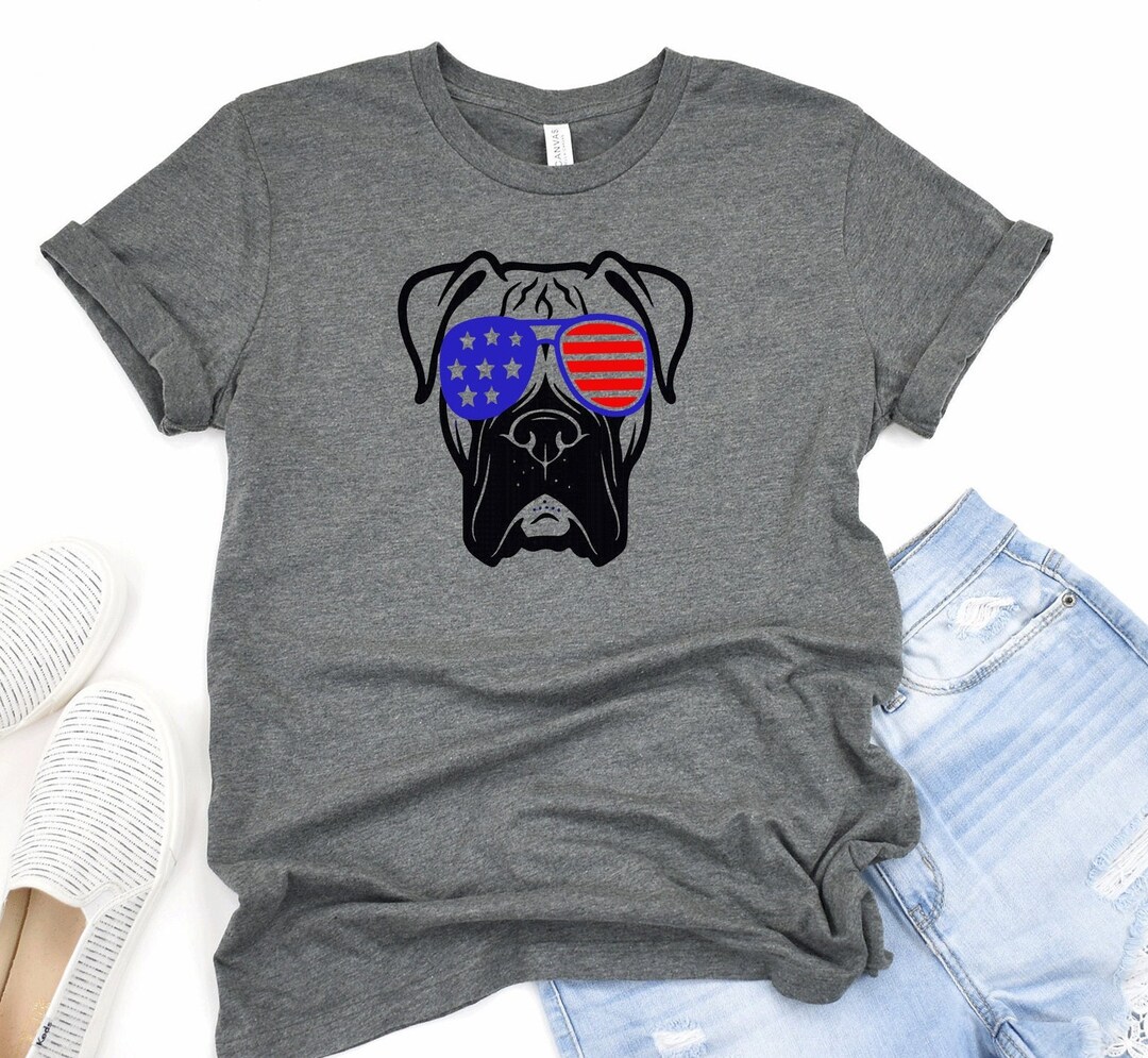 Boxer Dog Shirt, Boxer Dog Mom, Dog Mom, 4th of July Boxer Tank, Boxer ...