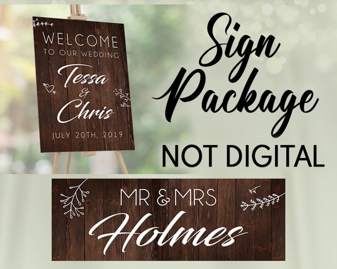 Wedding Sign Packages-rustic-personalised-hand Made Australian Made - Etsy