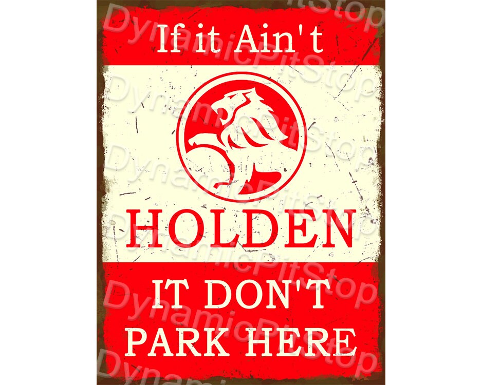 Funny Holden Rustic Tin Metal Sign: Workshop Decor, Australian Made ...