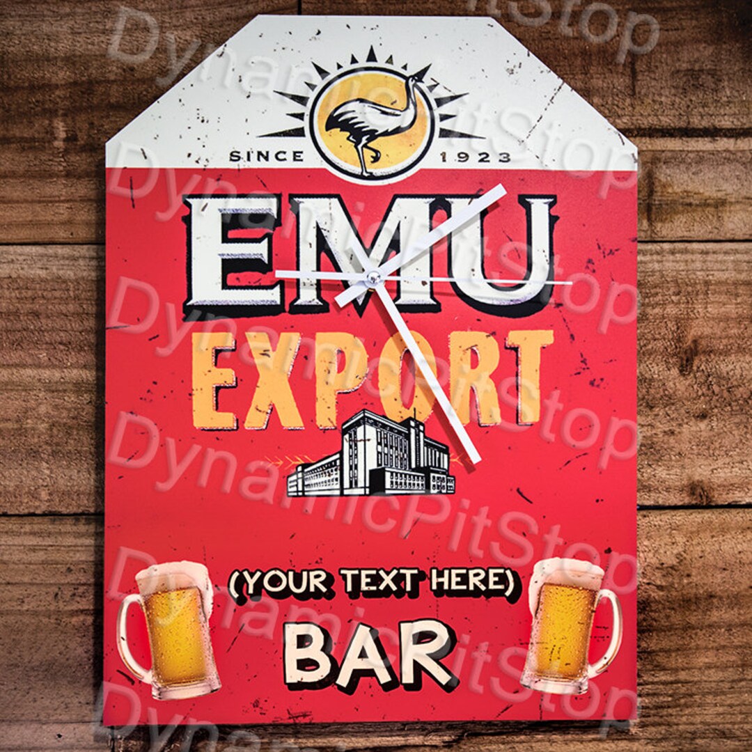 Personalised Wall Clock /emu Export /father's Day Gift/ Custom Gift for ...