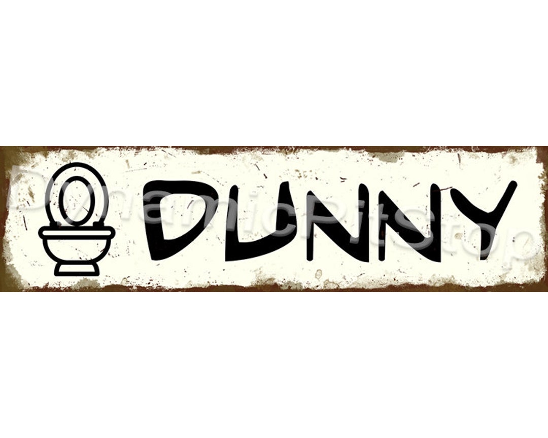 Funny Dunny Restroom Sign: Rustic Metal WC Decor - Etsy