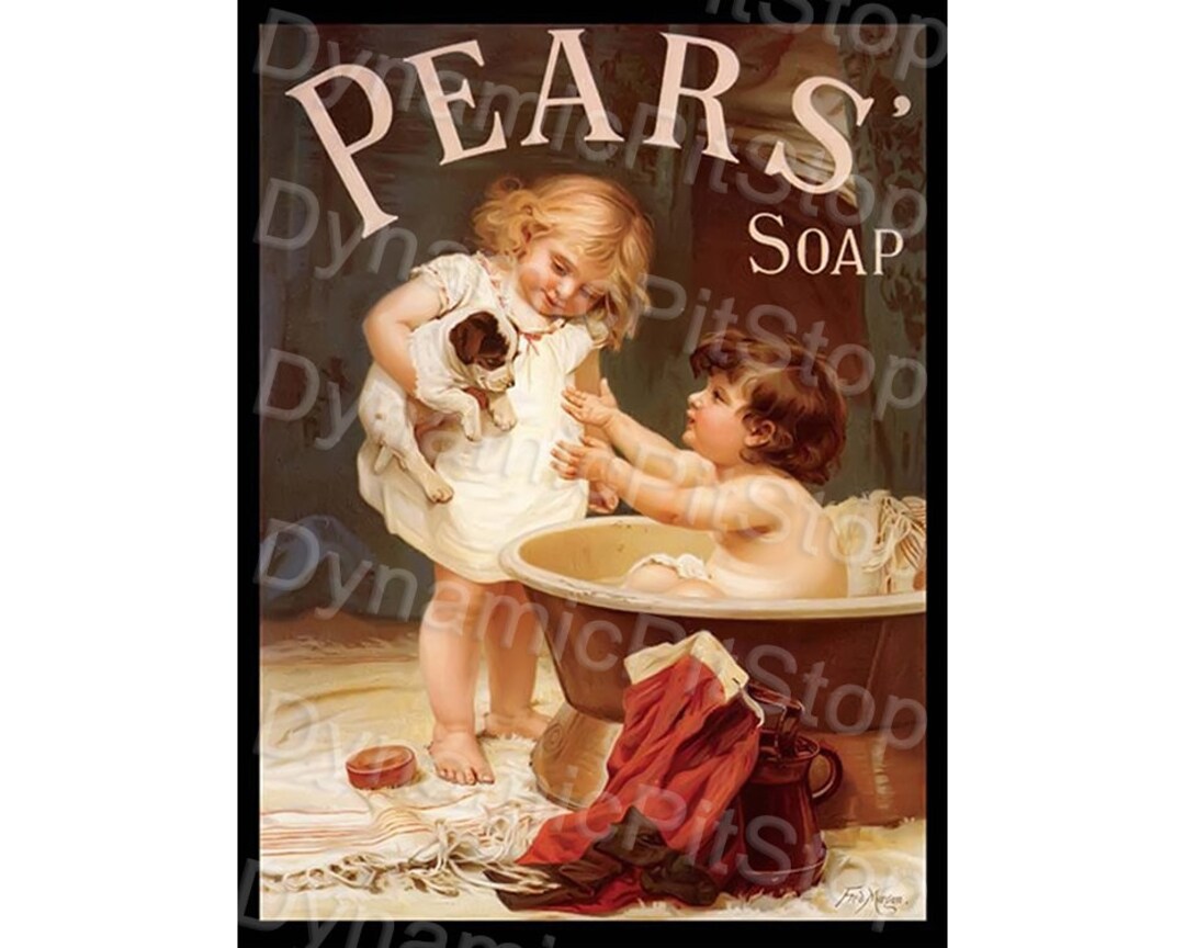 Pears Soap Advert Vintage Tin Metal Sign Retro Nostalgic Bathroom ...
