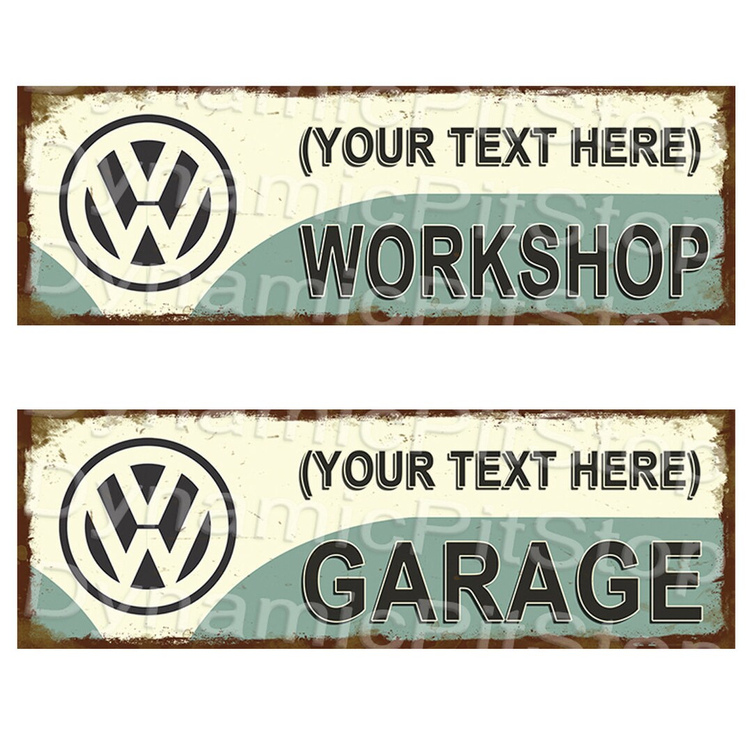 Custom VW Kombi Garage/father's Day Gift/ Personalised Gift for Him ...