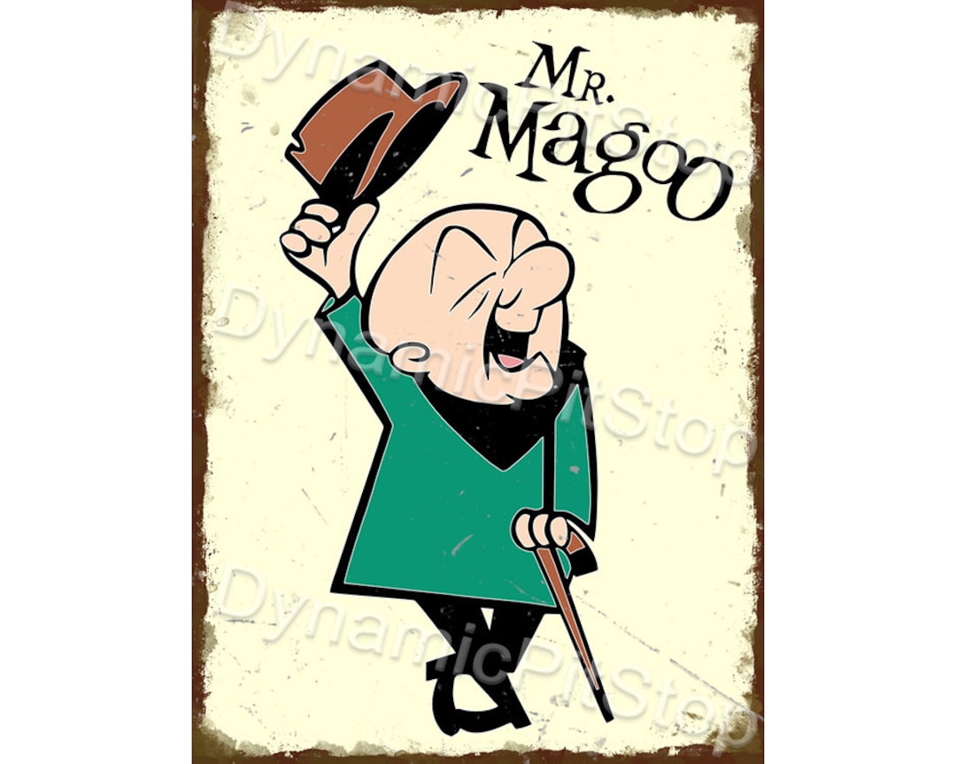 Mr Magoo Rustic Tin Metal Sign: Nostalgic Cartoon Decor, Australian ...
