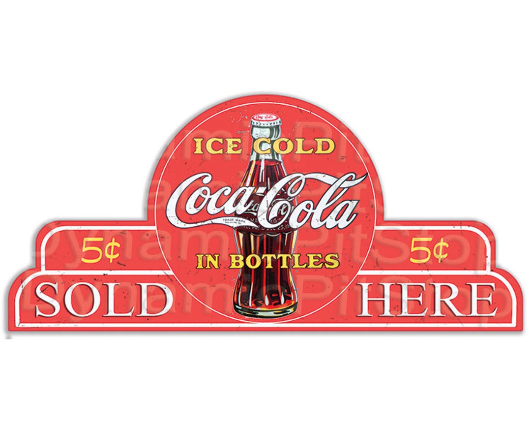 Coca Cola Coke Advert Shield Tin Metal Sign Mancave Bar Garage Retro ...