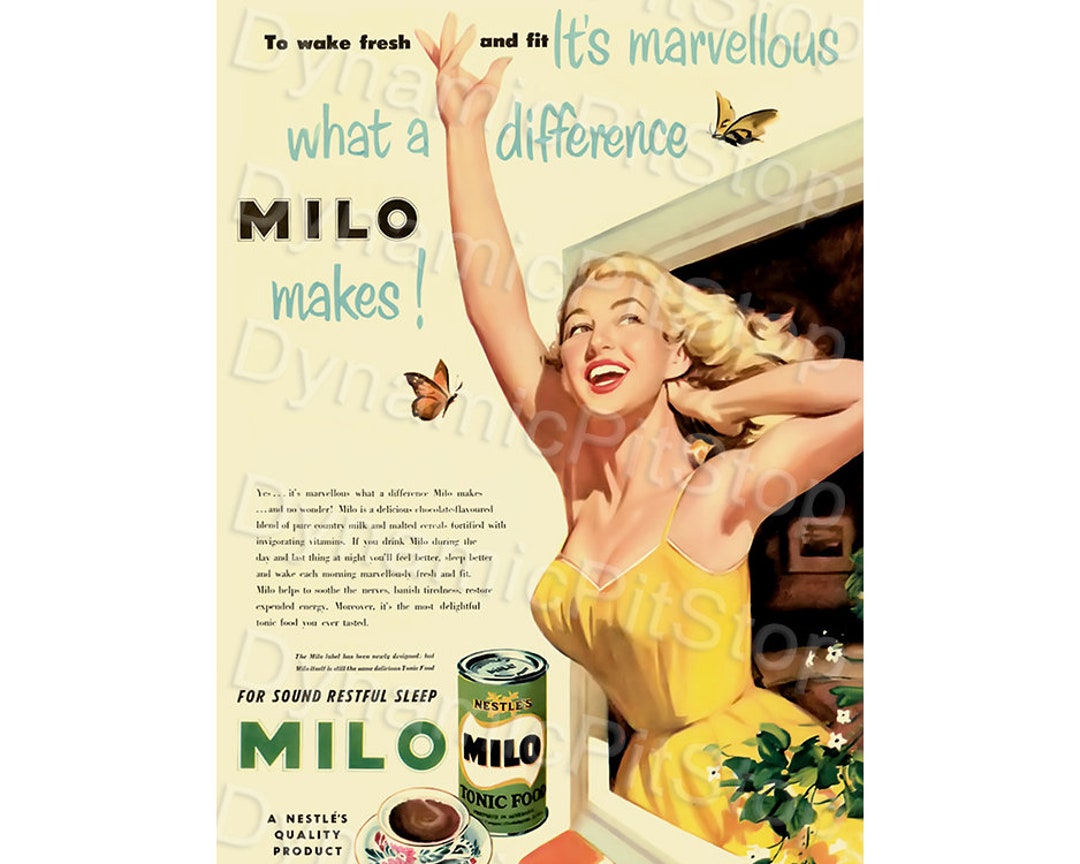 Milo Advert Tin Metal Sign Vintage Retro Nostalgic Australian Made - Etsy