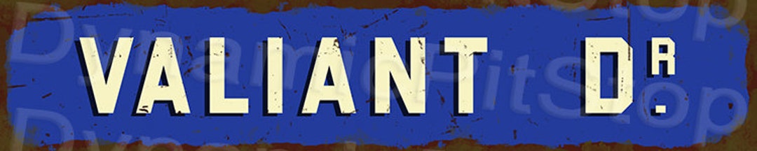 Valiant Car Automotive Rustic Tin Metal Street Sign Garage Man - Etsy