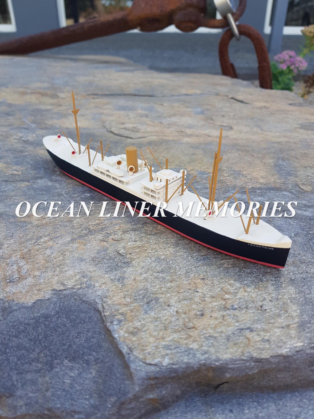 Van Ryper Model Ship Waterline Steamship Ocean Liner Ship Lockatrine Royal Mail Rare Ocean Liner ...