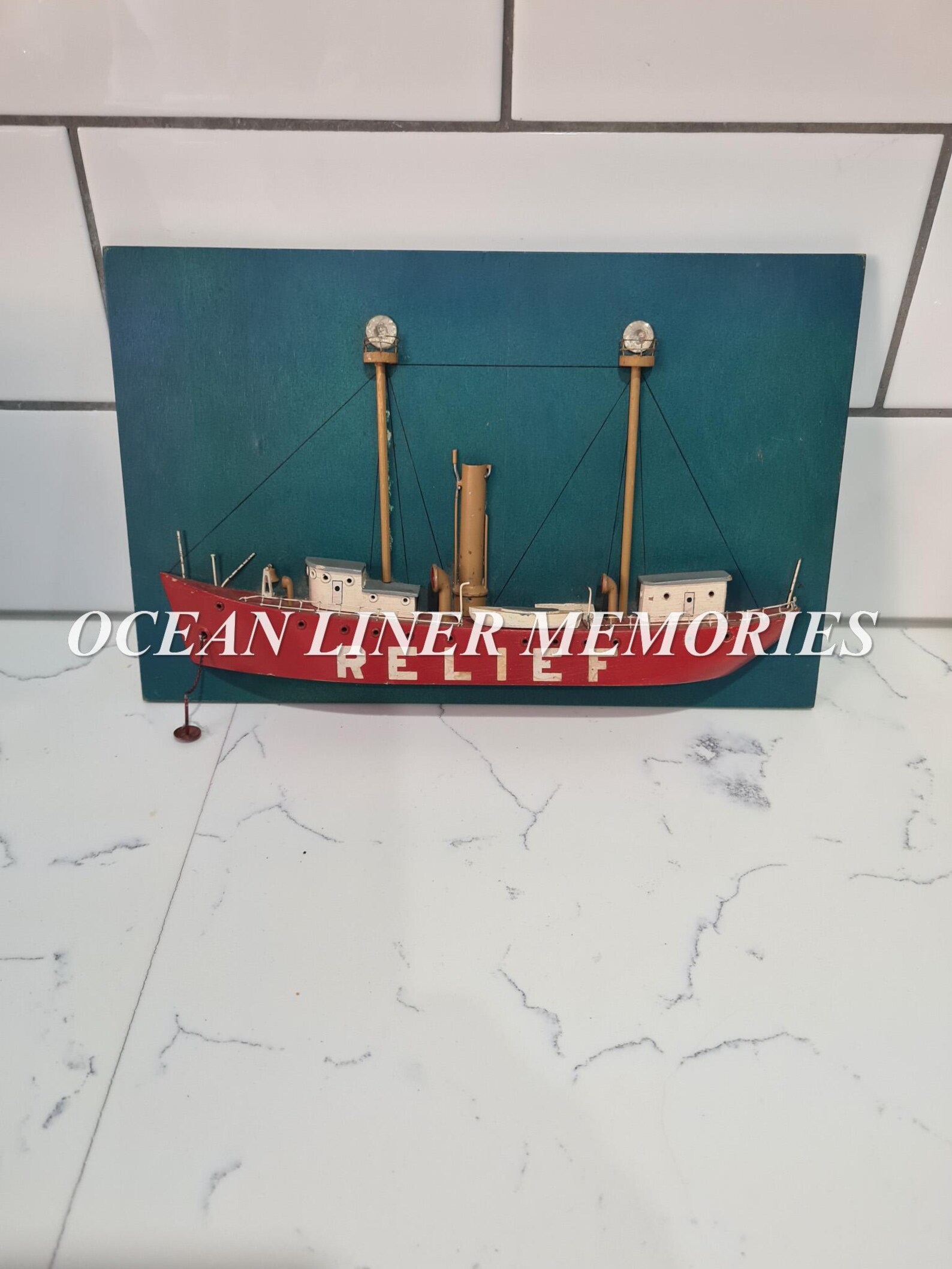 Van Ryper Model Ship Steamship Ocean Liner Relief Ship Rare Light ...